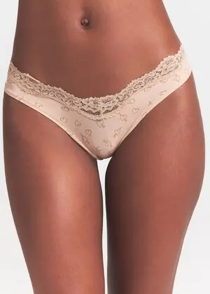SKIMS Printed Stretch-jersey Thong