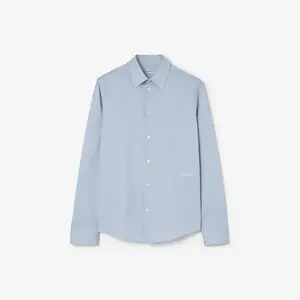 Burberry Slim Fit Striped Cotton Shirt - Sunbleached Blue