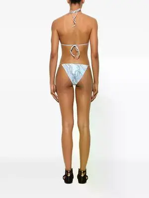 Emilio Pucci Orchidee Print Triangle Bikini Top