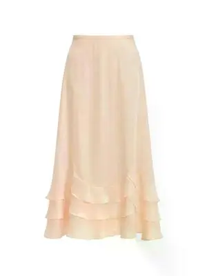 Simone Rocha Ruffled Midi Skirt - Pink