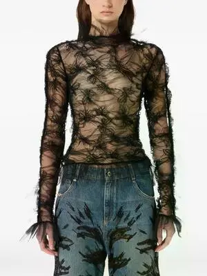 Blumarine Ruffled Butterfly-motif Top