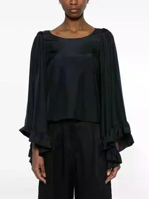 Dorothee Schumacher Ruffled Cuff Blouse - Blue