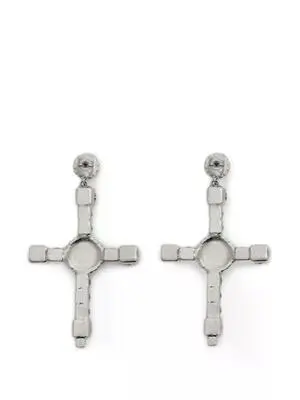 Blumarine Tone Cross Earrings