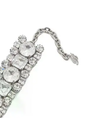 Blumarine Crystal Embellished Cross Choker