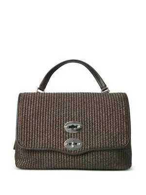 ZANELLATO Raffia Turn-lock Tote Bag
