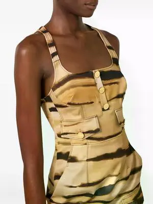Elisabetta Franchi Tiger Print Mini Dress