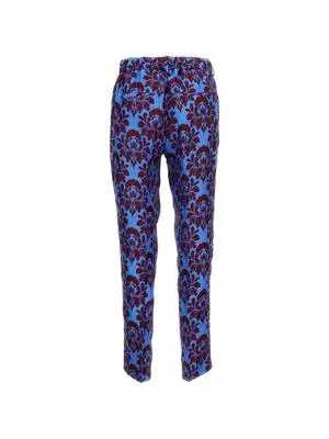 Alberto Biani Silk Floral Print Trousers