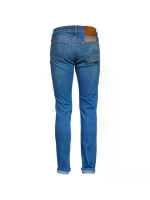Jacob Cohen Logo Button Five-pocket Jeans