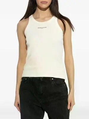 Maison Kitsuné Ribbed Knit Logo Tank Top
