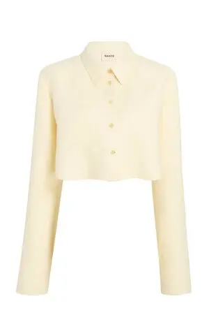 Khaite Fritz Cropped Shirt