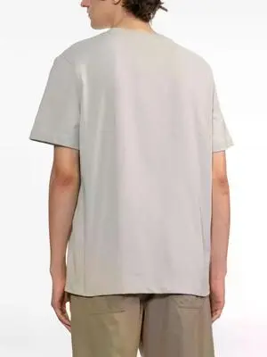 A.p.c. Logo Embroidered T-shirt - Grey