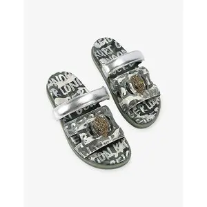 Kurt Geiger Eagle Embellished Woven Sandals