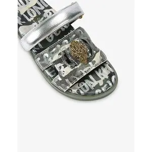 Kurt Geiger Eagle Embellished Woven Sandals