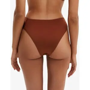 MALINA High-rise Bikini Bottoms With Ruched Sides