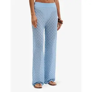 MALINA Alissa Wide-leg Knitted Trousers