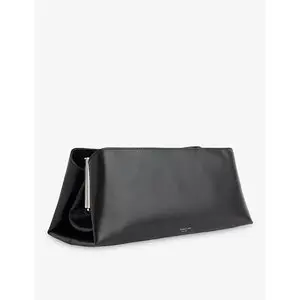 VERAFIED Leather Clutch Bag With Interchangeable Straps - Noir