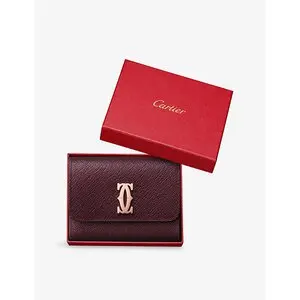 Cartier C De Mini Leather Wallet - Grape
