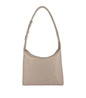 Chopard Grained Calfskin Diamond Shoulder Bag - Grey