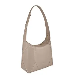 Chopard Grained Calfskin Diamond Shoulder Bag - Grey