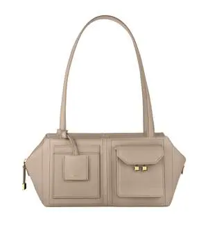 Chopard Leather Ice Cube Shoulder Bag - Grey