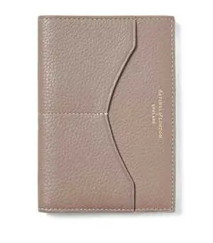 ASPINAL OF LONDON Leather Passport Holder - Neutral