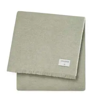 SCHLOSSBERG Wool-cashmere Dina Throw Green
