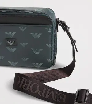 Emporio Armani Coated Canvas Eagle Cross-body Bag
