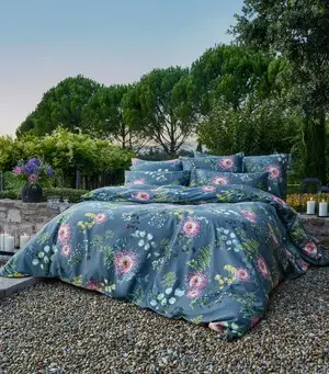 SCHLOSSBERG Cotton Sateen Nele King Duvet Cover - Green