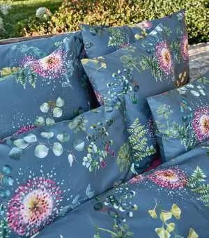 SCHLOSSBERG Cotton Sateen Nele King Duvet Cover - Green