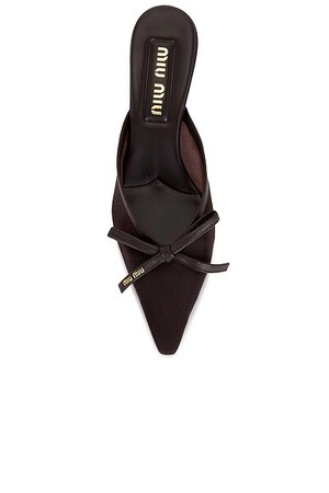 Miu Miu Mesh Mule Pumps With Bow Detailing - Moro