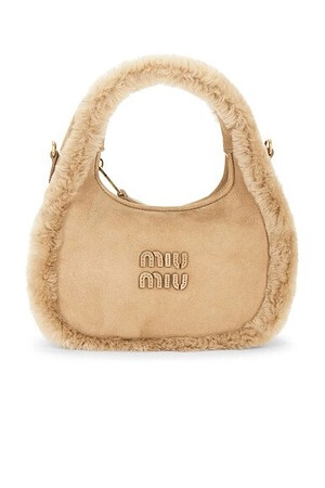 Miu Miu Wander Camoscio Shearling Bag