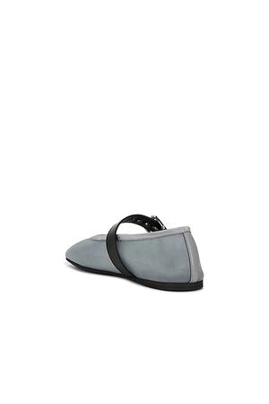 Miu Miu Ballerine Rete Flat - Alluminio