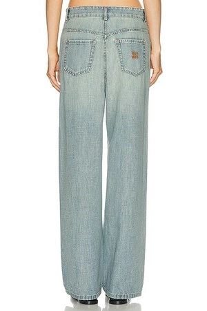 Miu Miu Wide Leg Denim Jeans - Celeste