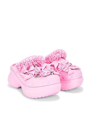Balenciaga X Crocs Embellished Platform Clogs