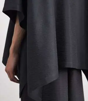 Eskandar Silk Plissé Scoop-neck Top