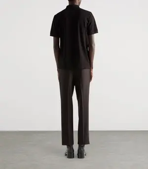 Prada Cotton Piqué Polo Shirt - Black