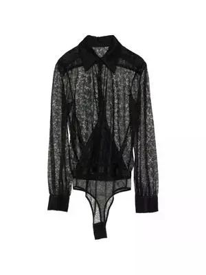 Kiki De Montparnasse Petite Fleur Bodysuit - Black