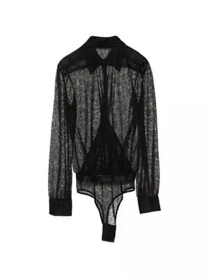 Kiki De Montparnasse Petite Fleur Bodysuit - Black