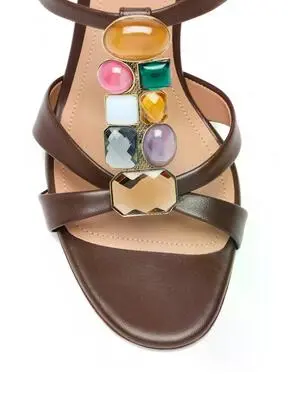 MALONE SOULIERS Simi Leather Sandals - Brown
