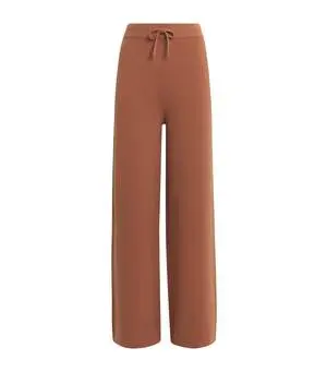YVES SALOMON Merino Wool Straight Trousers - Red