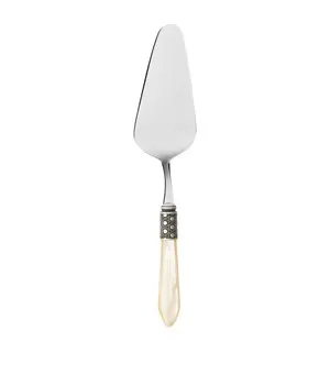 BUGATTI Optical Stainless Steel Cake Server And Knife Set - Silver