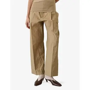 Soeur Watson Wide-leg High-rise Cotton Trousers