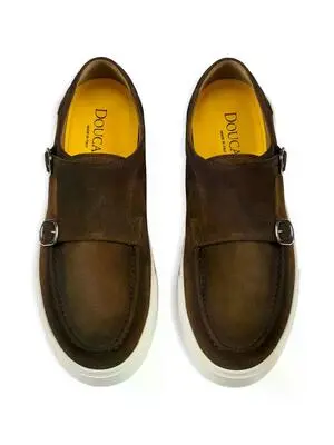 DOUCAL'S Suede Buckle Loafers