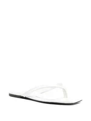 TOTEME Croc-embossed Flat Sandals