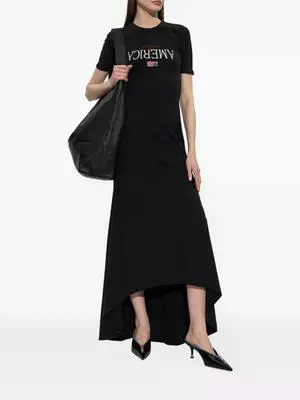 WILLY CHAVARRIA Graphic Print High-low Hem Dress