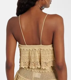 Isabel Marant Étoile Oraviel Beaded Crochet Crop Top