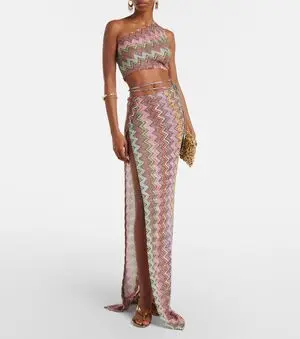 Missoni Zigzag Lame Wrap Skirt