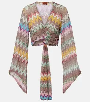 Missoni Zigzag Lame Crop Top - Multicoloured