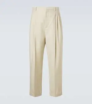 Bottega Veneta Wool And Cotton Gabardine Suit Trousers - Beige