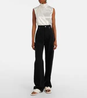 Bottega Veneta High-rise Wide-leg Jeans